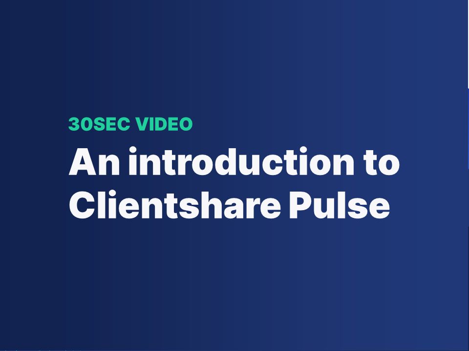30 second introduction to Pulse